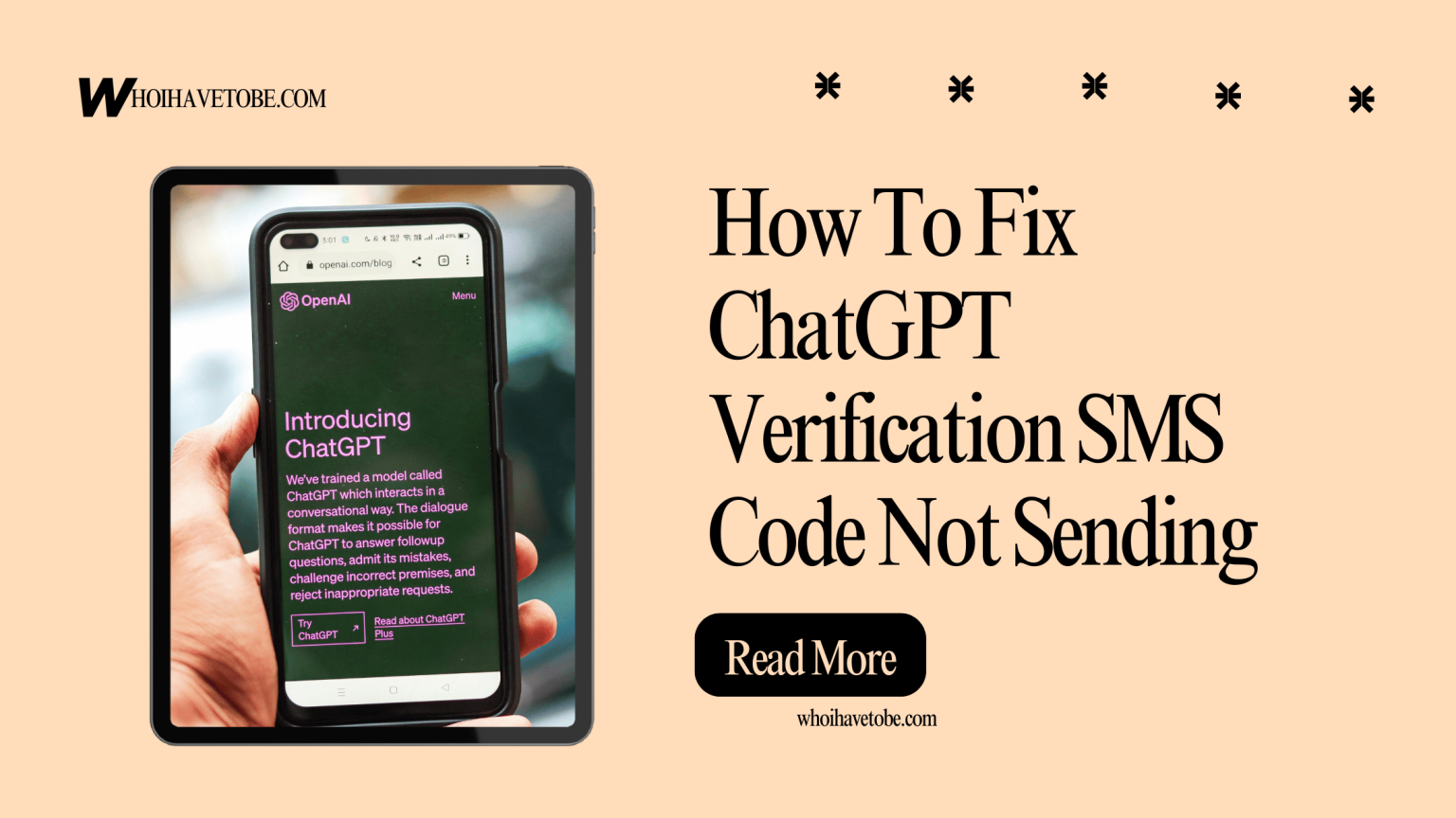 How To Fix ChatGPT Verification SMS Code Not Sending - Whoihavetobe